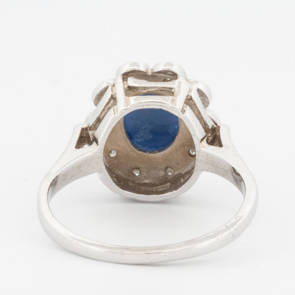 White Gold Star Sapphire Ring - H Williams Jewellery